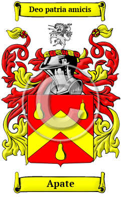 Apate Name Meaning, Family History, Family Crest & Coats of Arms