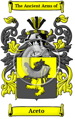 Aceto Name Meaning, Family History, Family Crest & Coats of Arms