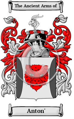 Anton' Name Meaning, Family History, Family Crest & Coats of Arms, english