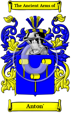 Anton' Name Meaning, Family History, Family Crest & Coats of Arms