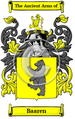 Baaren Name Meaning, Family History, Family Crest & Coats of Arms