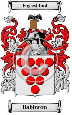 Babinton Name Meaning, Family History, Family Crest & Coats of Arms