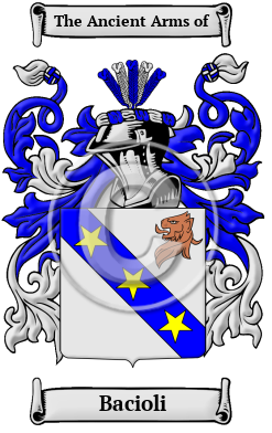 Bacioli Name Meaning, Family History, Family Crest & Coats of Arms