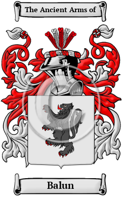 Balun Name Meaning, Family History, Family Crest & Coats of Arms