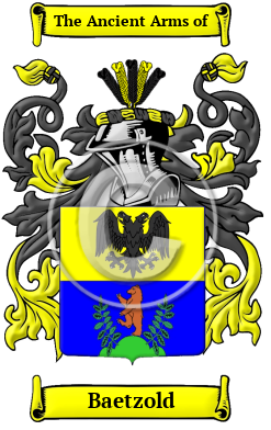 Baetzold Name Meaning, Family History, Family Crest & Coats of Arms