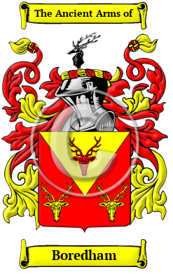 Boredham Name Meaning, Family History, Family Crest & Coats of Arms