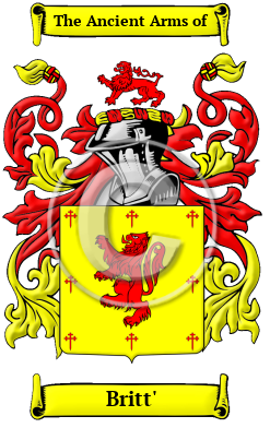 Britt' Name Meaning, Family History, Family Crest & Coats of Arms