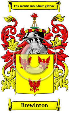 Brewinton Name Meaning, Family History, Family Crest & Coats of Arms