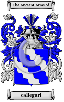 Callegari Name Meaning, Family History, Family Crest & Coats of Arms