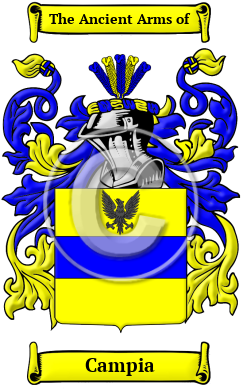 Campia Name Meaning, Family History, Family Crest & Coats of Arms