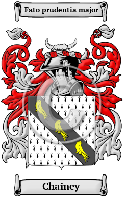 Chainey Name Meaning, Family History, Family Crest & Coats of Arms