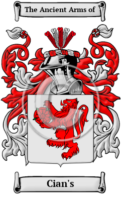 Cian's Name Meaning, Family History, Family Crest & Coats of Arms