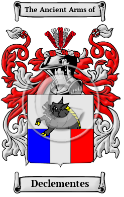 Declementes Name Meaning, Family History, Family Crest & Coats of Arms