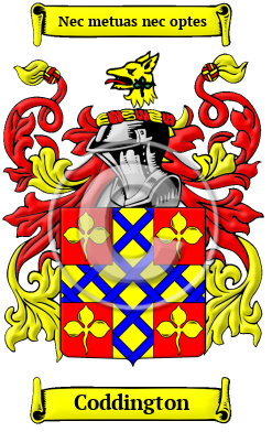 Coddington Name Meaning, Family History, Family Crest & Coats of Arms