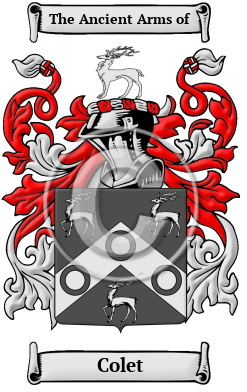 Colet Name Meaning, Family History, Family Crest & Coats of Arms