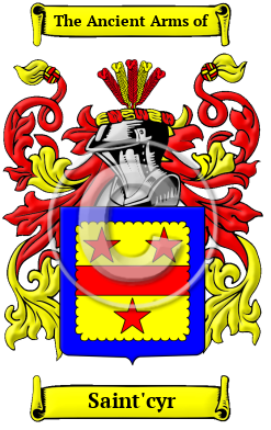 Saint'cyr Name Meaning, Family History, Family Crest & Coats of Arms