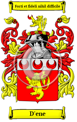 D'ene Name Meaning, Family History, Family Crest & Coats of Arms
