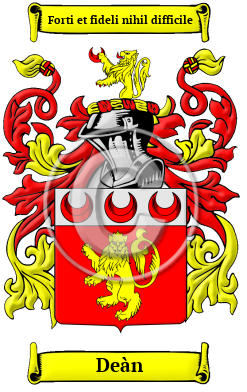Deàn Name Meaning, Family History, Family Crest & Coats of Arms