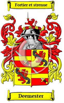 Deemester Name Meaning, Family History, Family Crest & Coats of Arms