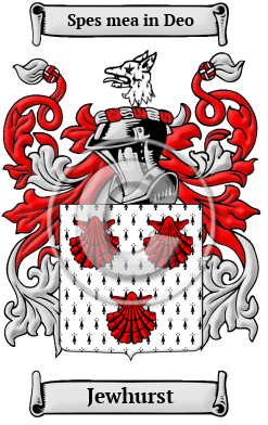 Jewhurst Name Meaning, Family History, Family Crest & Coats of Arms