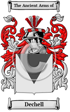 Dechell Name Meaning, Family History, Family Crest & Coats of Arms