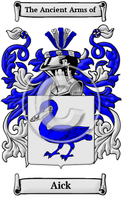 Aick Name Meaning, Family History, Family Crest & Coats of Arms