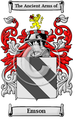Emson Name Meaning, Family History, Family Crest & Coats of Arms