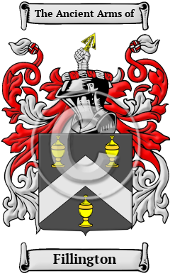 Fillington Name Meaning, Family History, Family Crest & Coats of Arms