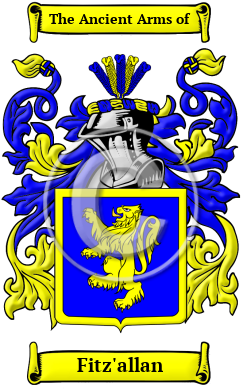 Fitz'allan Name Meaning, Family History, Family Crest & Coats of Arms