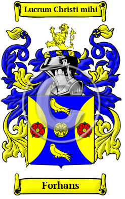 Forhans Name Meaning, Family History, Family Crest & Coats of Arms
