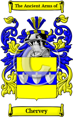 Chervey Name Meaning, Family History, Family Crest & Coats of Arms