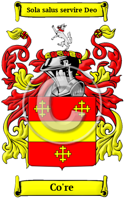 Co're Name Meaning, Family History, Family Crest & Coats of Arms