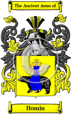 Homin Name Meaning, Family History, Family Crest & Coats of Arms
