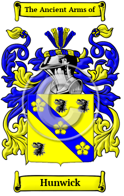 Hunwick Name Meaning, Family History, Family Crest & Coats of Arms