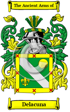Delacuna Name Meaning, Family History, Family Crest & Coats of Arms