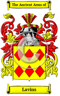 Lavins Name Meaning, Family History, Family Crest & Coats of Arms