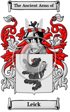 Leick Name Meaning, Family History, Family Crest & Coats of Arms