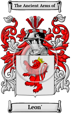 Leon' Name Meaning, Family History, Family Crest & Coats of Arms