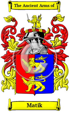 Matik Name Meaning, Family History, Family Crest & Coats of Arms