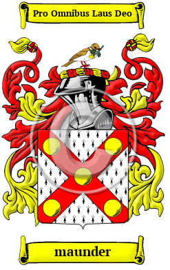 Maunder Name Meaning, Family History, Family Crest & Coats of Arms
