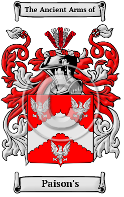 Paison's Name Meaning, Family History, Family Crest & Coats of Arms