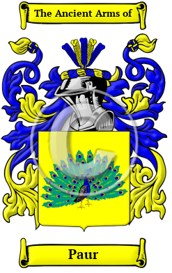 Paur Name Meaning, Family History, Family Crest & Coats of Arms