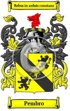 Pembro Name Meaning, Family History, Family Crest & Coats of Arms