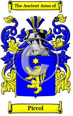 Piccol Name Meaning, Family History, Family Crest & Coats of Arms