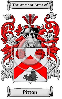 Pitton Name Meaning, Family History, Family Crest & Coats of Arms