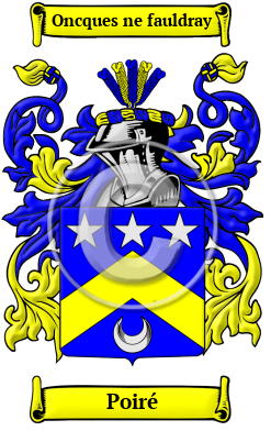 Poiré Name Meaning, Family History, Family Crest & Coats of Arms