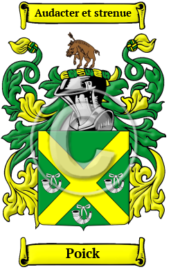 Poick Name Meaning, Family History, Family Crest & Coats of Arms