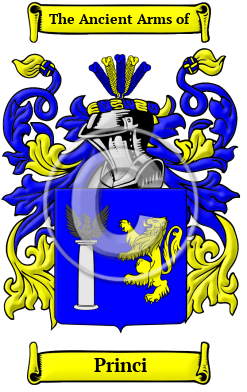 Princi Name Meaning, Family History, Family Crest & Coats of Arms