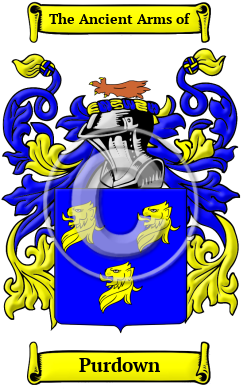 Purdown Name Meaning, Family History, Family Crest & Coats of Arms