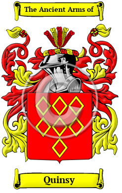 Quinsy Name Meaning, Family History, Family Crest & Coats of Arms